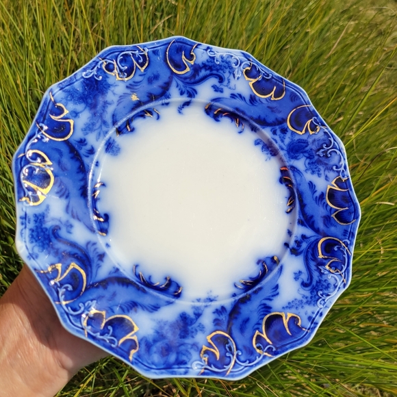 Vintage | Dining | Antique Flow Blue W H Grindley Argyle Dinner Plate ...